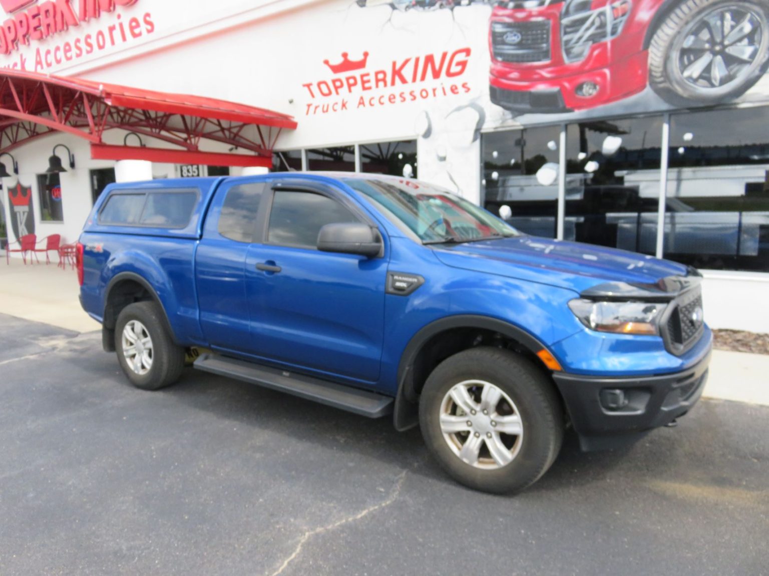 2022 blue Ford Ranger with LEER 100R topper - TopperKING : TopperKING ...