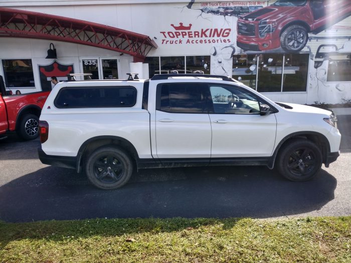 2022 white Honda Ridgeline with Leer 100XR - TopperKING : TopperKING ...
